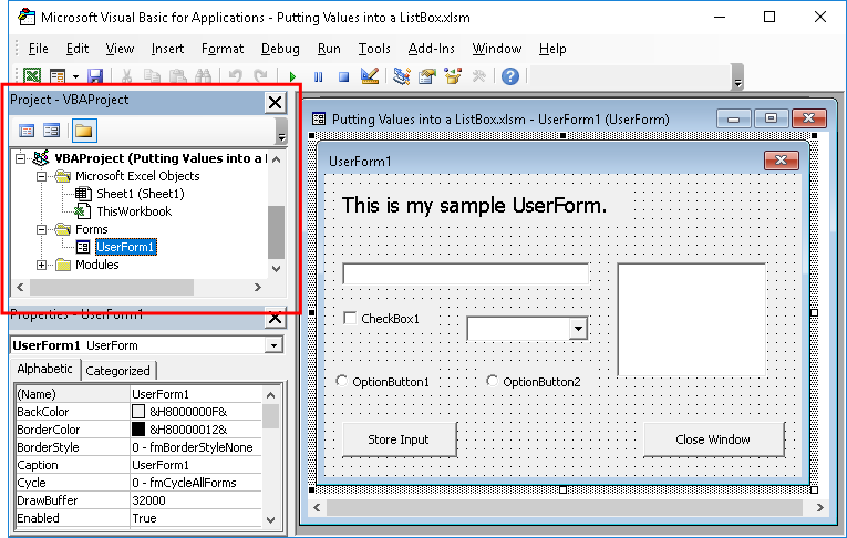  Combobox VBA 